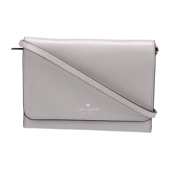 kate spade | Bags | Kate Spade Gray Kerri Wallet On A Chain Crossbody ...